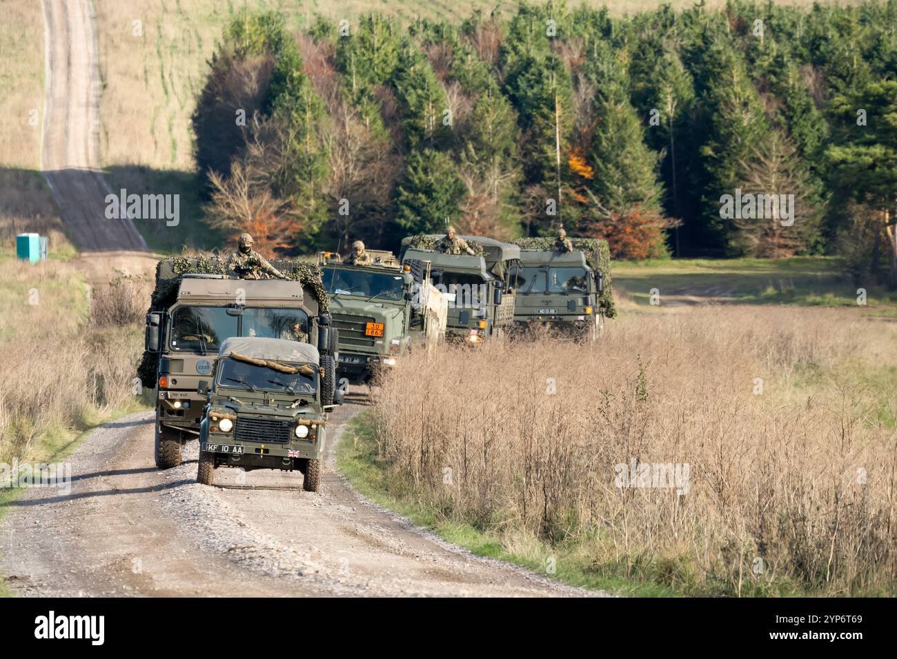 British army military utility vehicles in action Stock Photo - Alamy