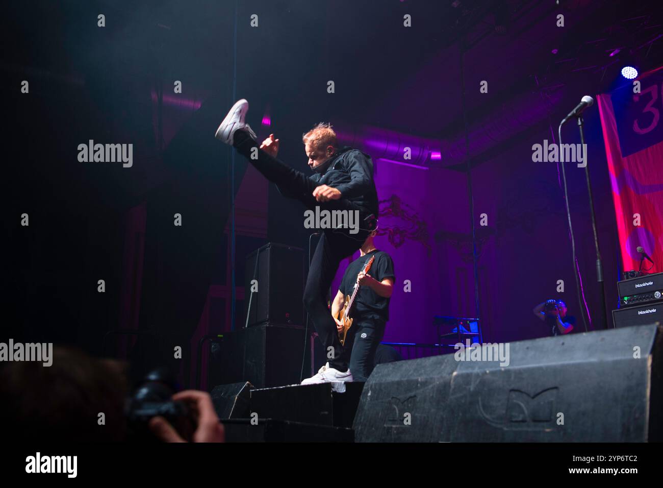 German punk rock band, Donots, performing at the Huxleys Neue Welt in ...
