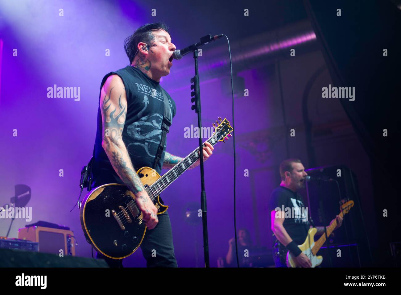 German punk rock band, Donots, performing at the Huxleys Neue Welt in ...