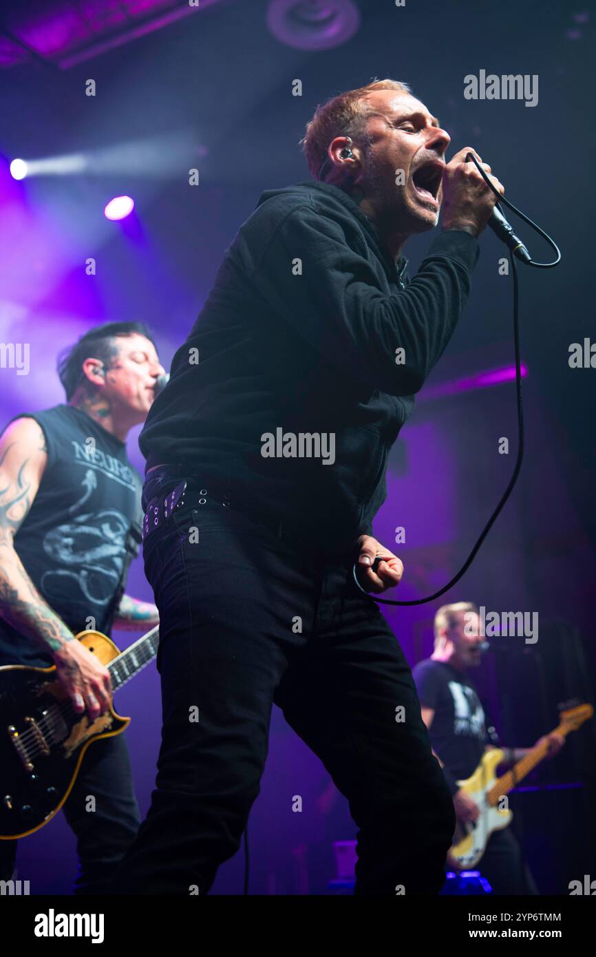 German punk rock band, Donots, performing at the Huxleys Neue Welt in ...