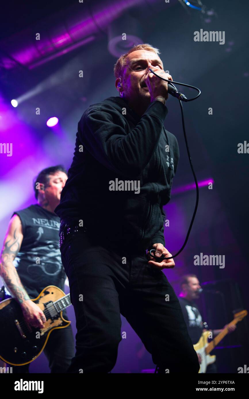 German punk rock band, Donots, performing at the Huxleys Neue Welt in ...
