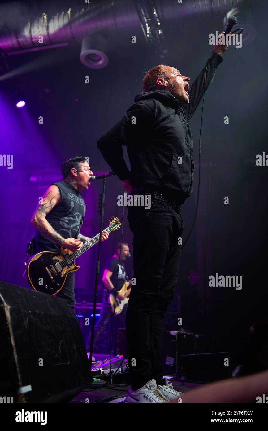 German punk rock band, Donots, performing at the Huxleys Neue Welt in ...