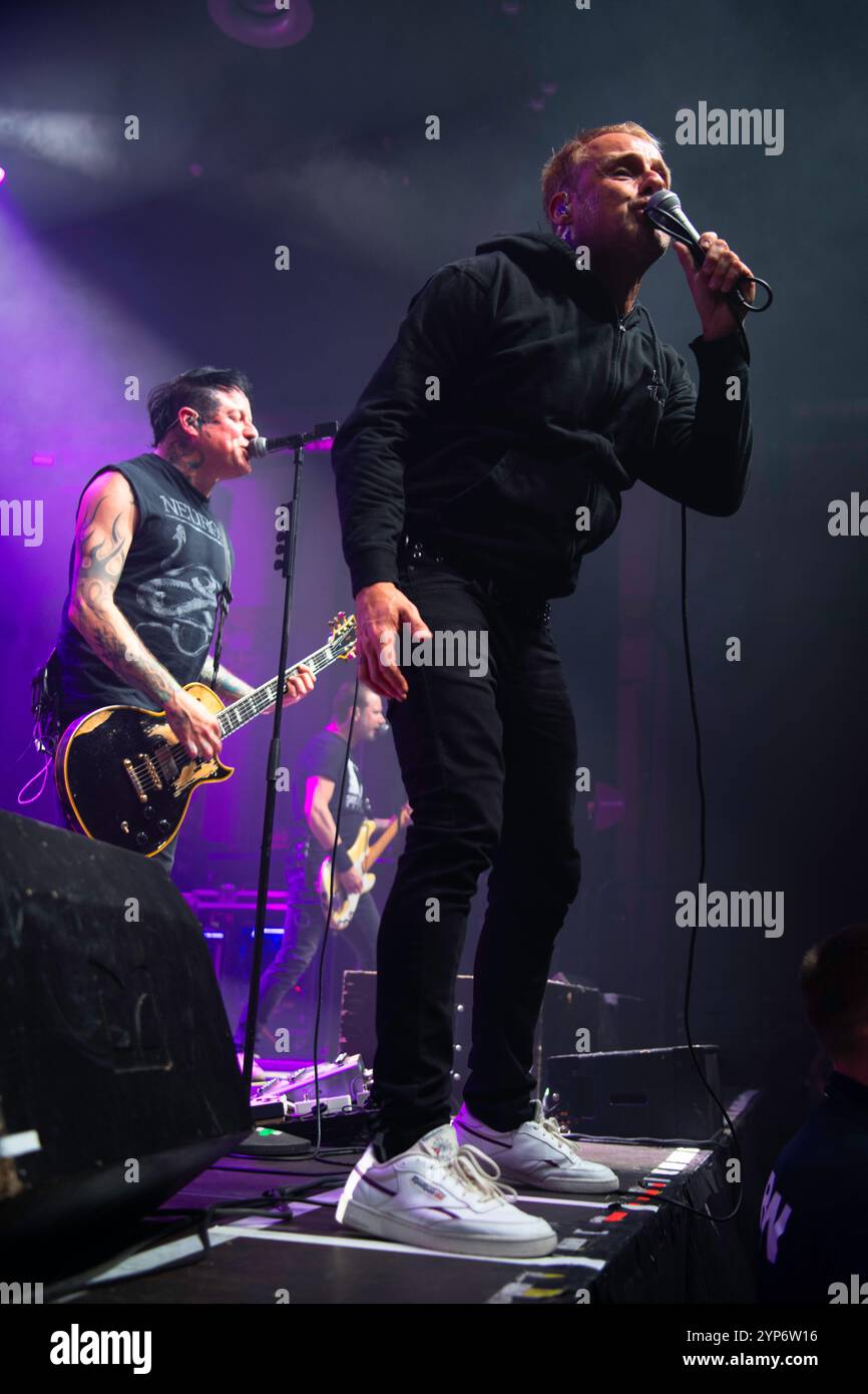 German punk rock band, Donots, performing at the Huxleys Neue Welt in ...