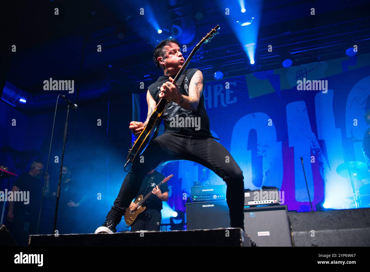 German punk rock band, Donots, performing at the Huxleys Neue Welt in ...