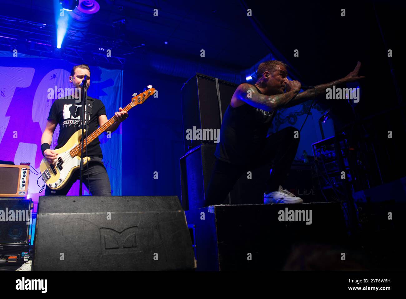 German punk rock band, Donots, performing at the Huxleys Neue Welt in ...