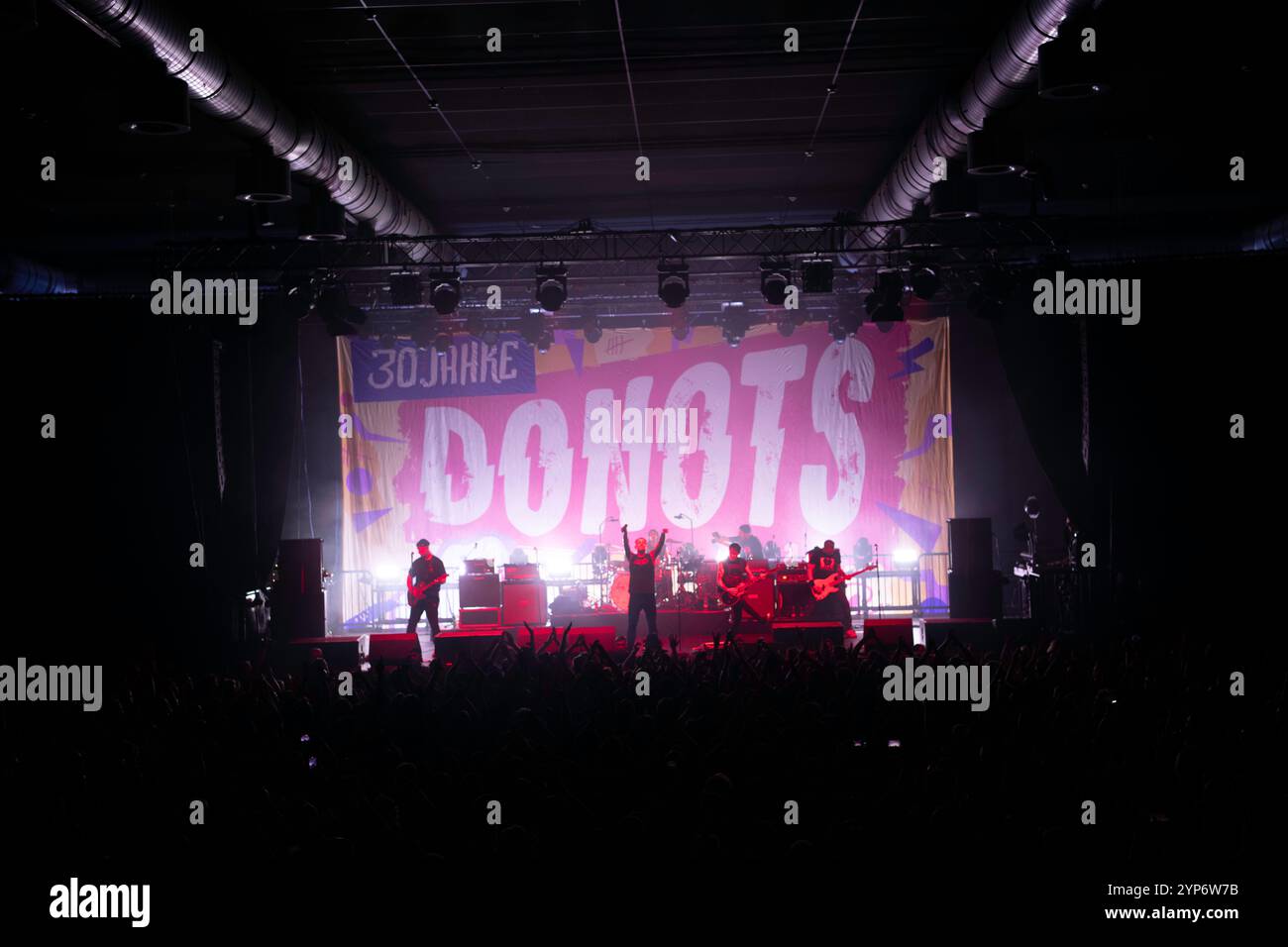 German punk rock band, Donots, performing at the Huxleys Neue Welt in ...