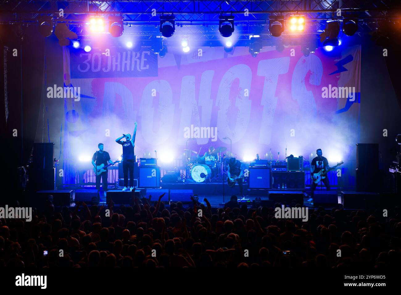 German punk rock band, Donots, performing at the Huxleys Neue Welt in ...