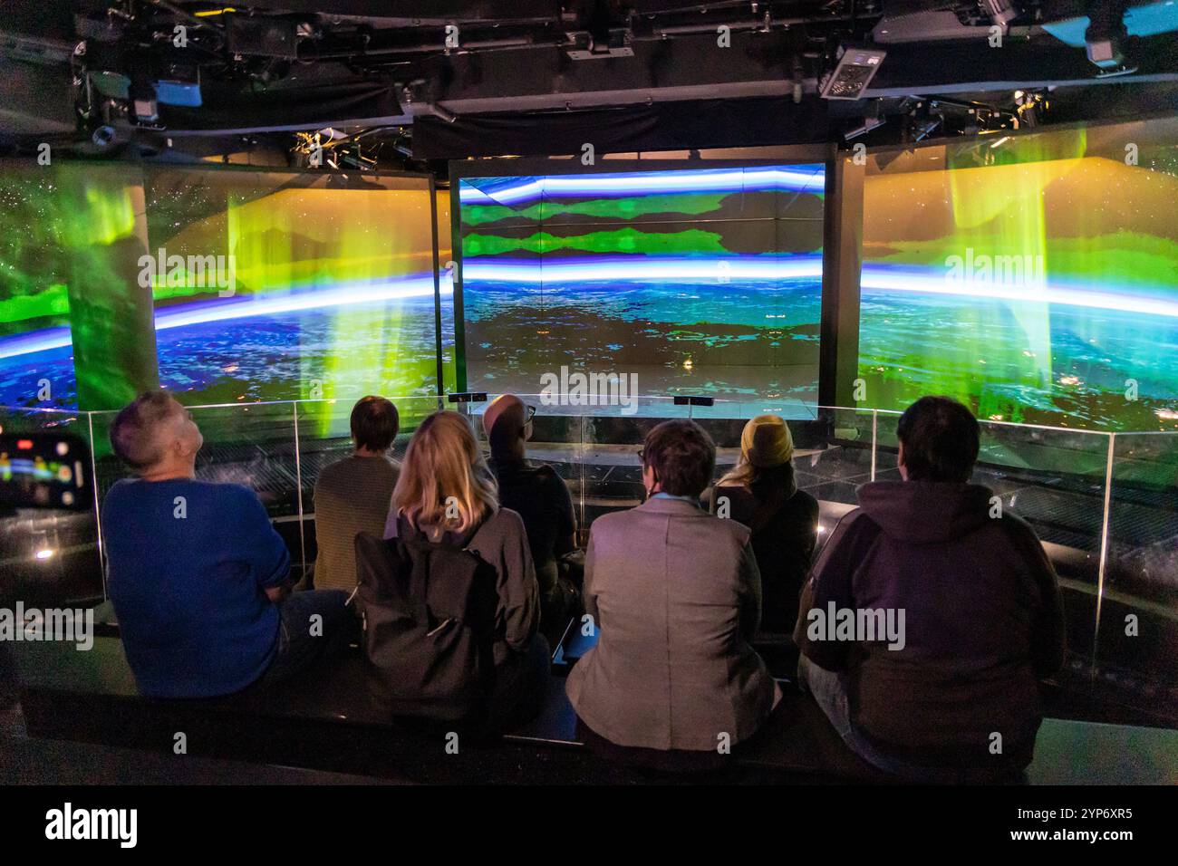 Bremerhaven, Germany. 28th Nov, 2024. Museum staff and other people sit ...