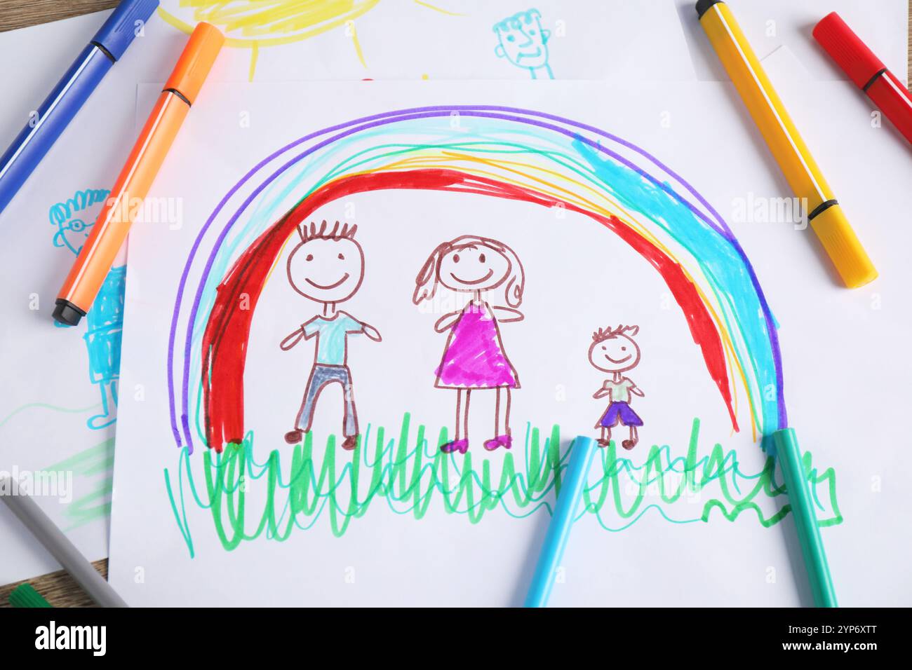 Father daughter drawing together top hi-res stock photography and ...