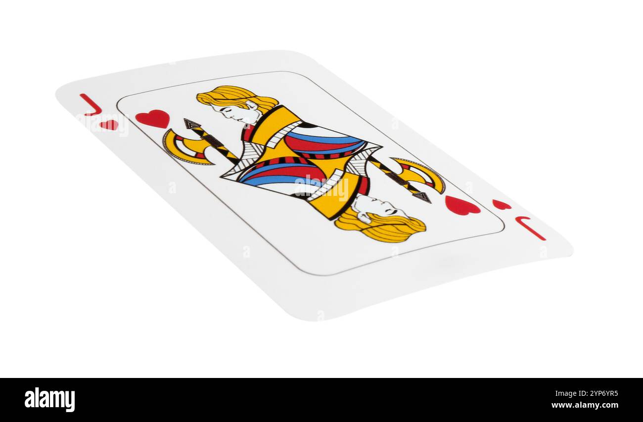 Poker game. One playing card isolated on white Stock Photo - Alamy