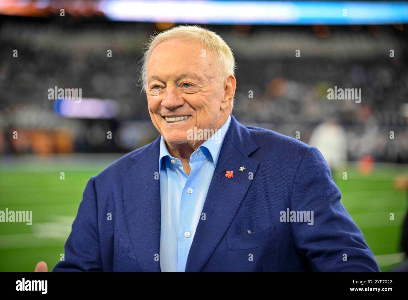 Dallas Cowboys owner Jerry Jones before the start of an NFL football ...