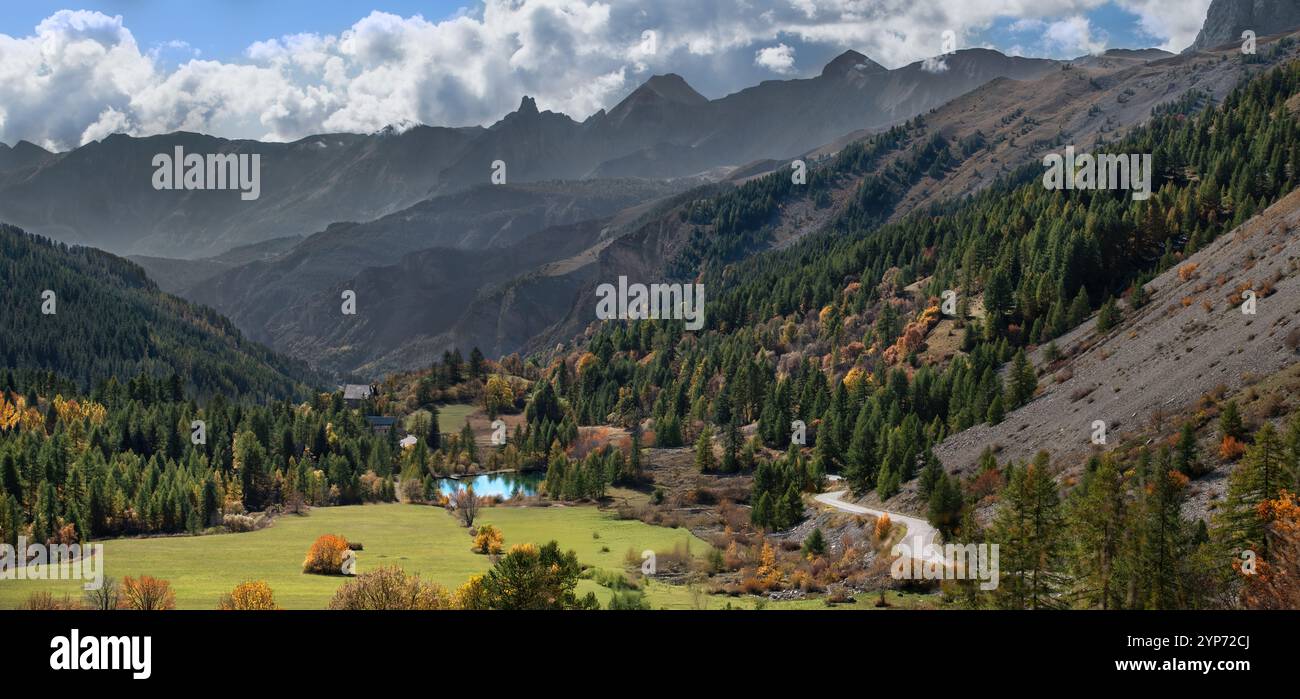 Larch woods on lake hi-res stock photography and images - Alamy