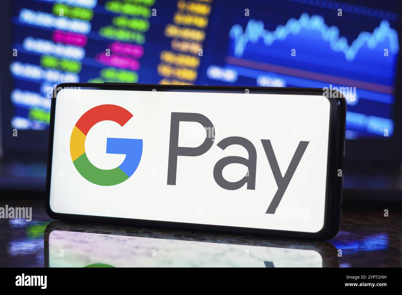 In this photo illustration, the Google Pay logo is displayed on a ...