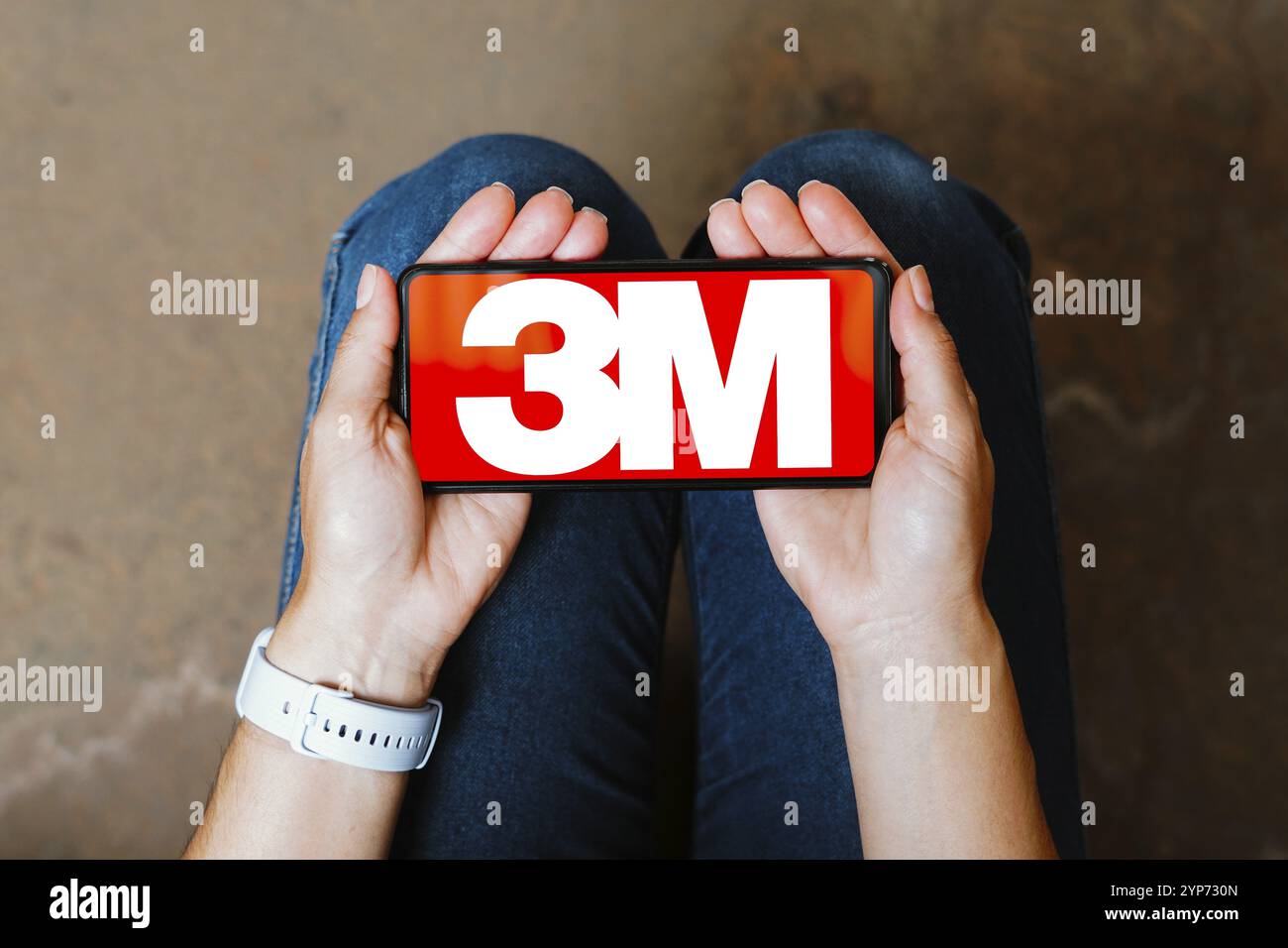 In this photo illustration, the 3M Company logo is displayed on a ...