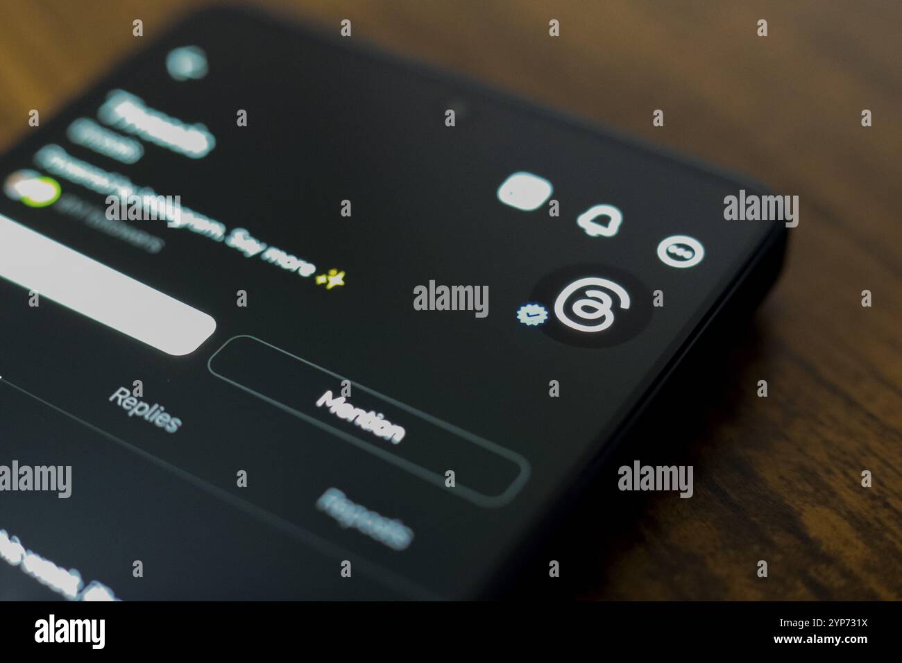 In this photo illustration, the official profile of the Threads social ...