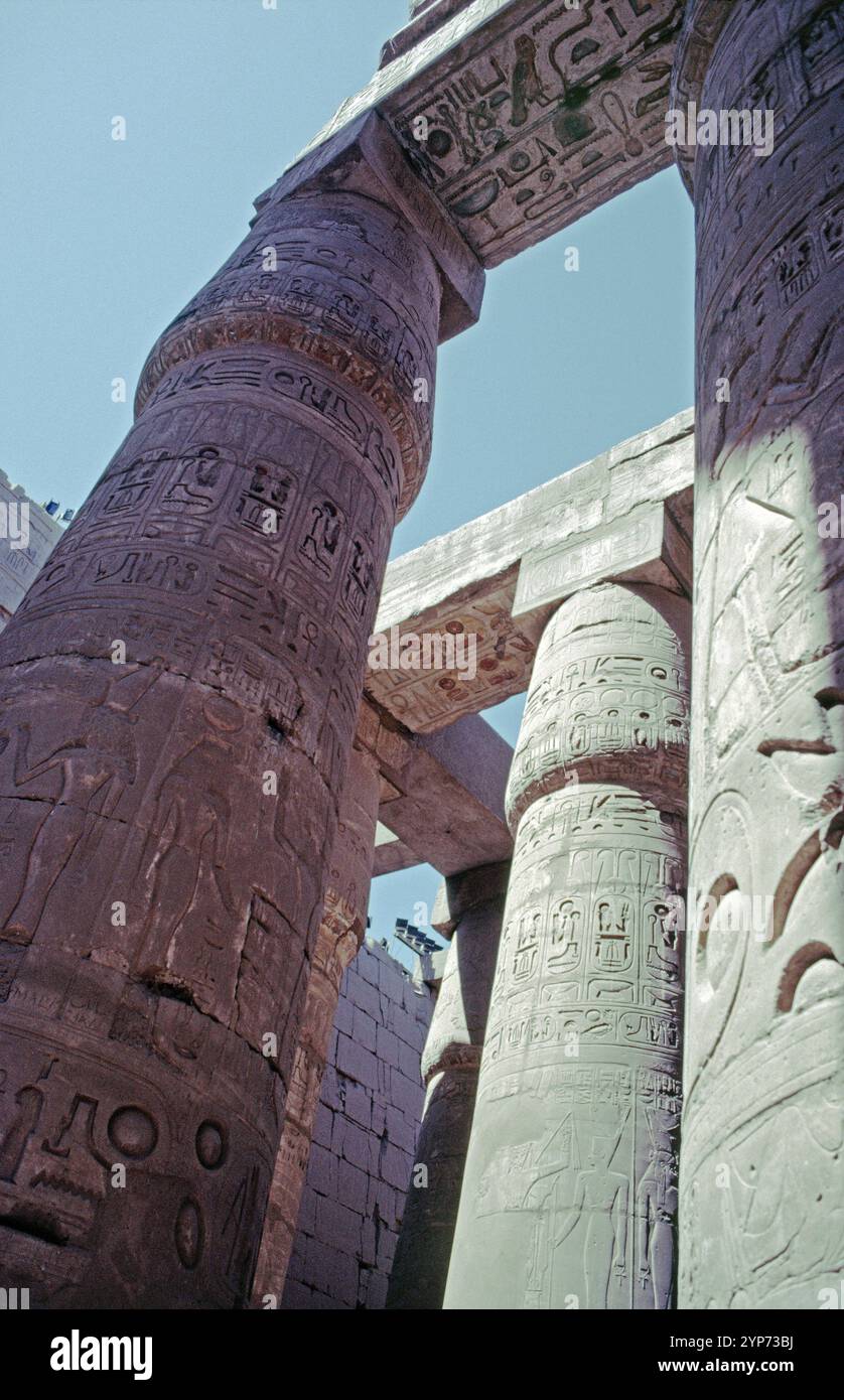 Columns, Great Hall of Columns, Hypostyle, Great Temple of Amun, Temple ...