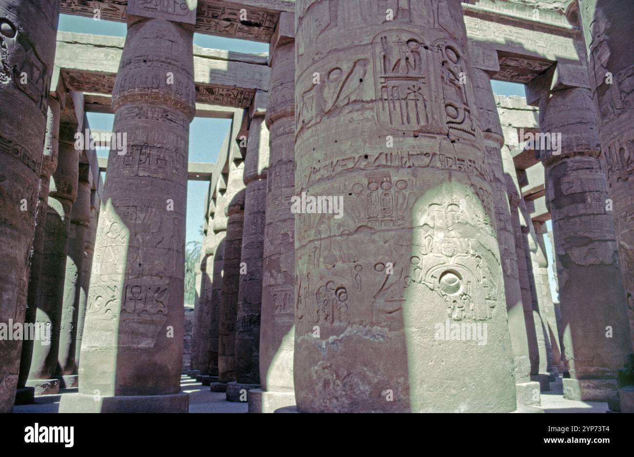 Columns, Great Hall of Columns, Hypostyle, Great Temple of Amun, Temple ...