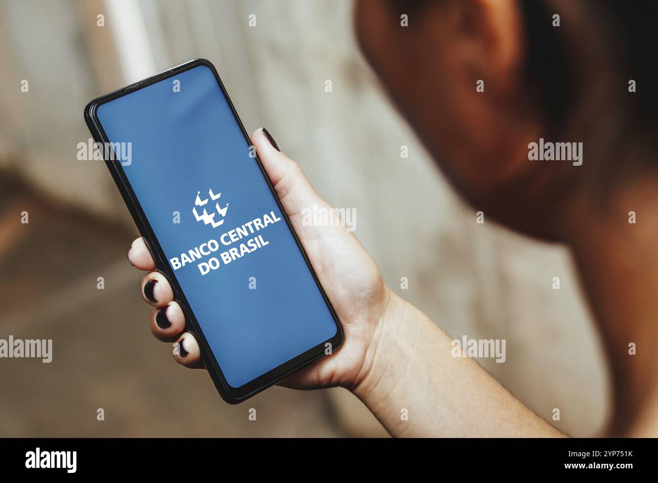 In this photo illustration, the Banco Central do Brasil (BCB) logo is ...