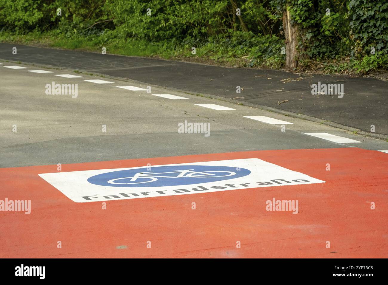 Bicycle road signs in germany Stock Photo - Alamy