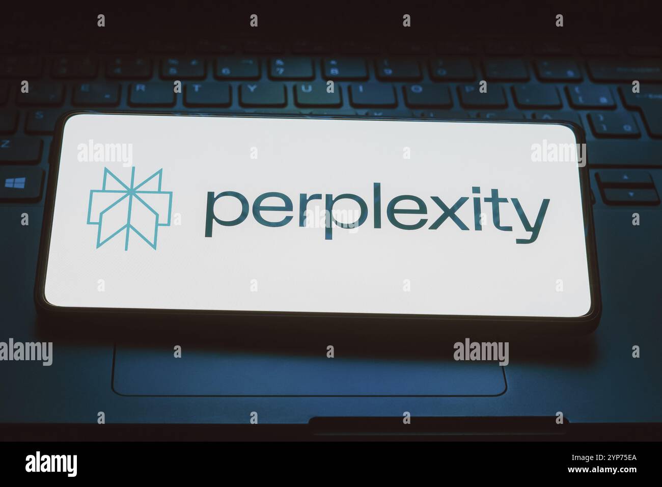 In this photo illustration, the Perplexity AI logo is displayed on a ...