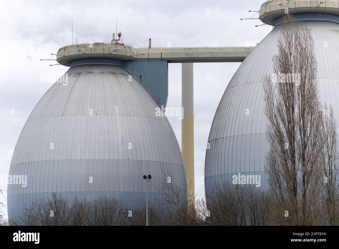 Large grey industrial tanks hi-res stock photography and images - Alamy