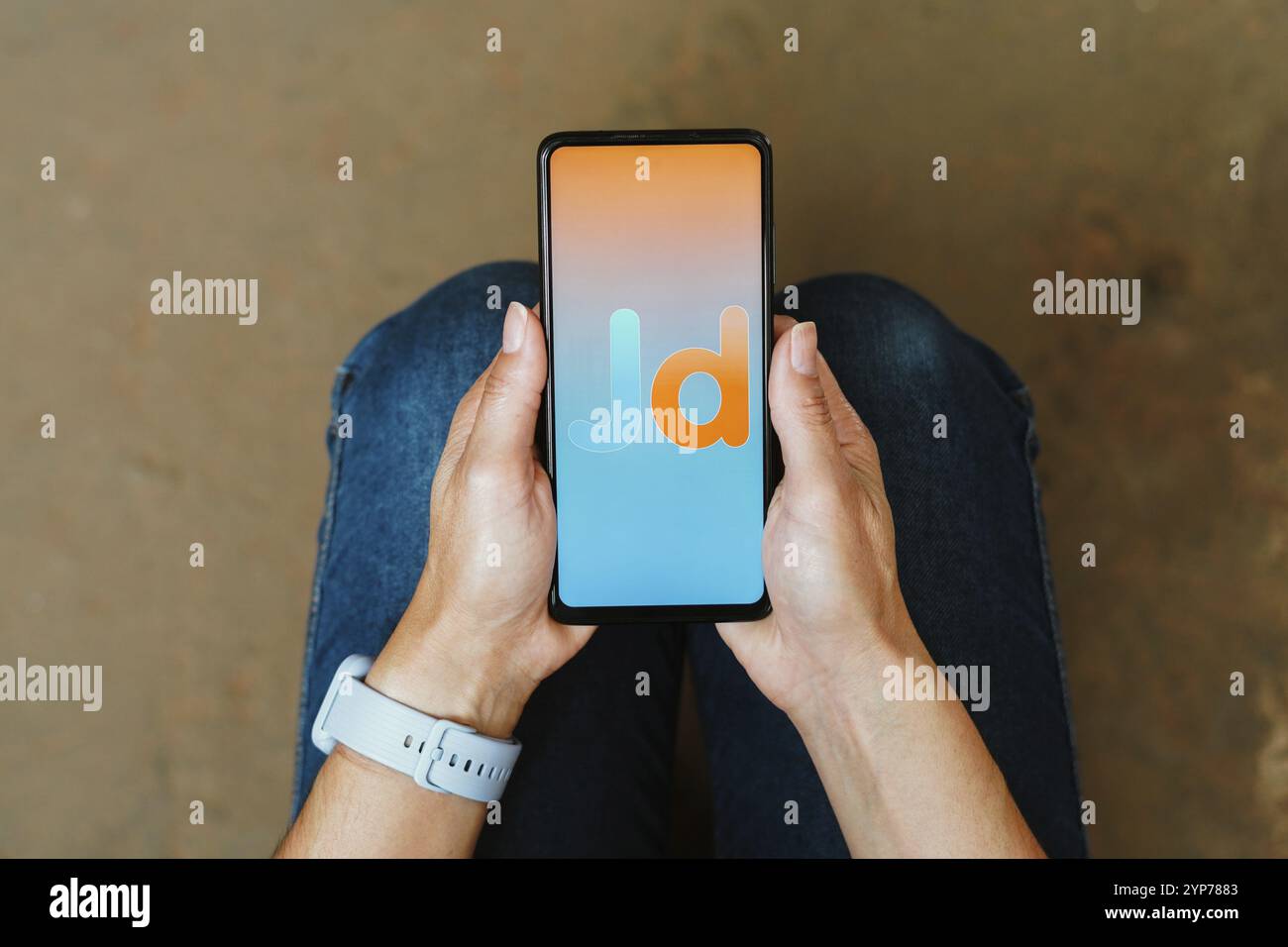 In this photo illustration, the Just Dial (JD) logo seen displayed on a ...