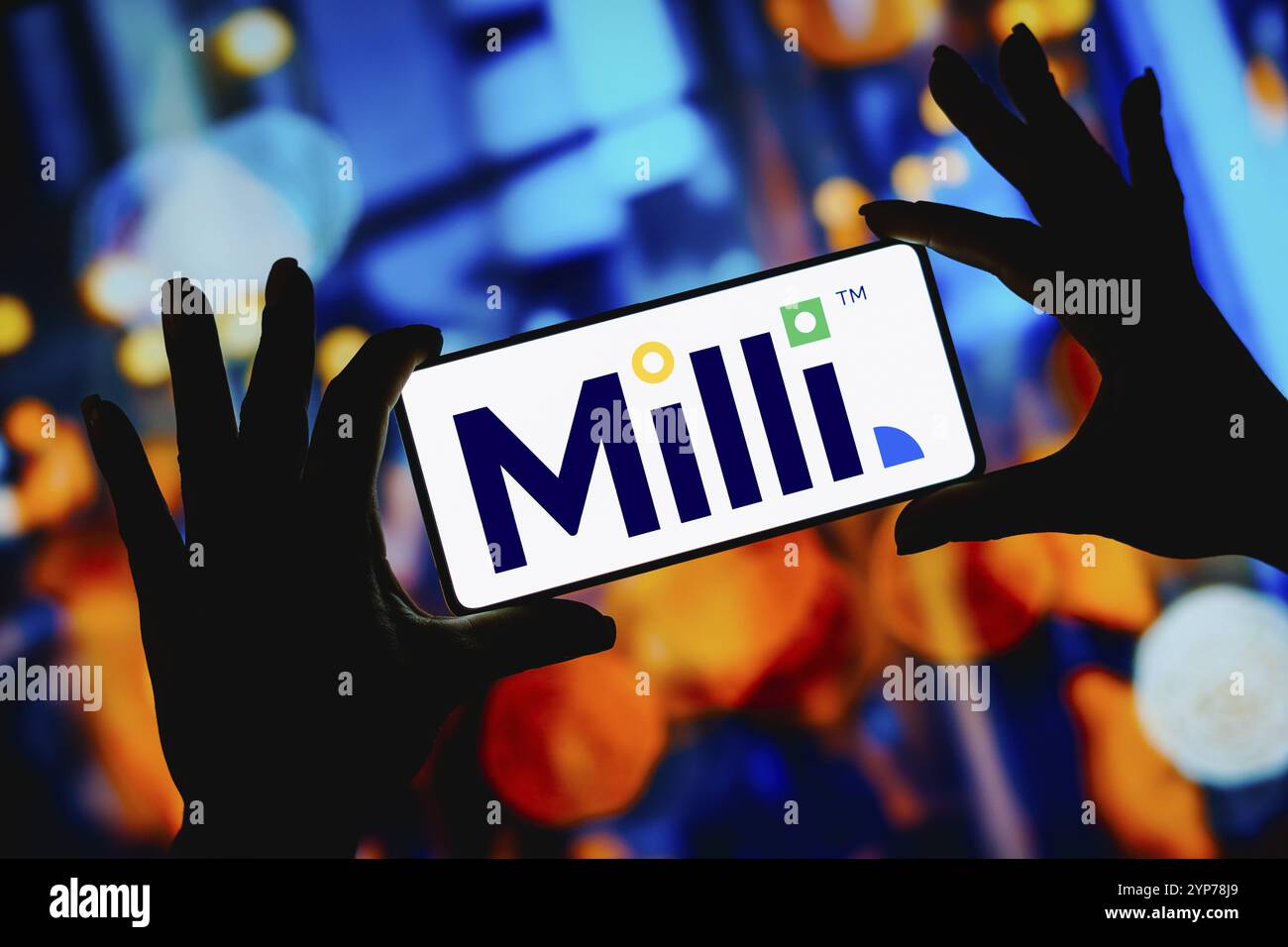 In this photo illustration, the Milli Bank logo is displayed on a ...
