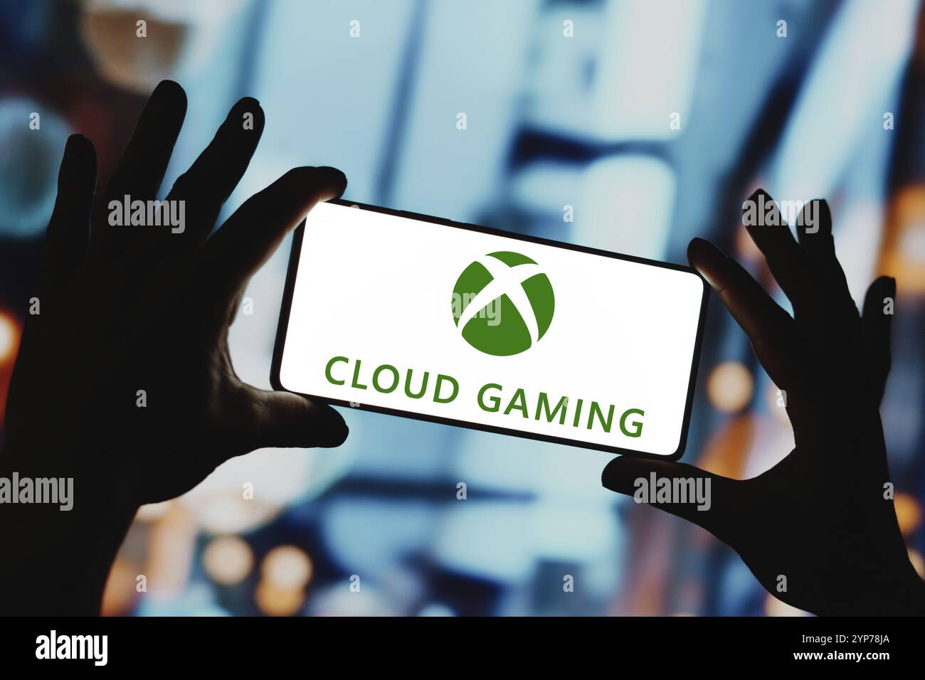 In this photo illustration, the Xbox Cloud Gaming logo is displayed on ...