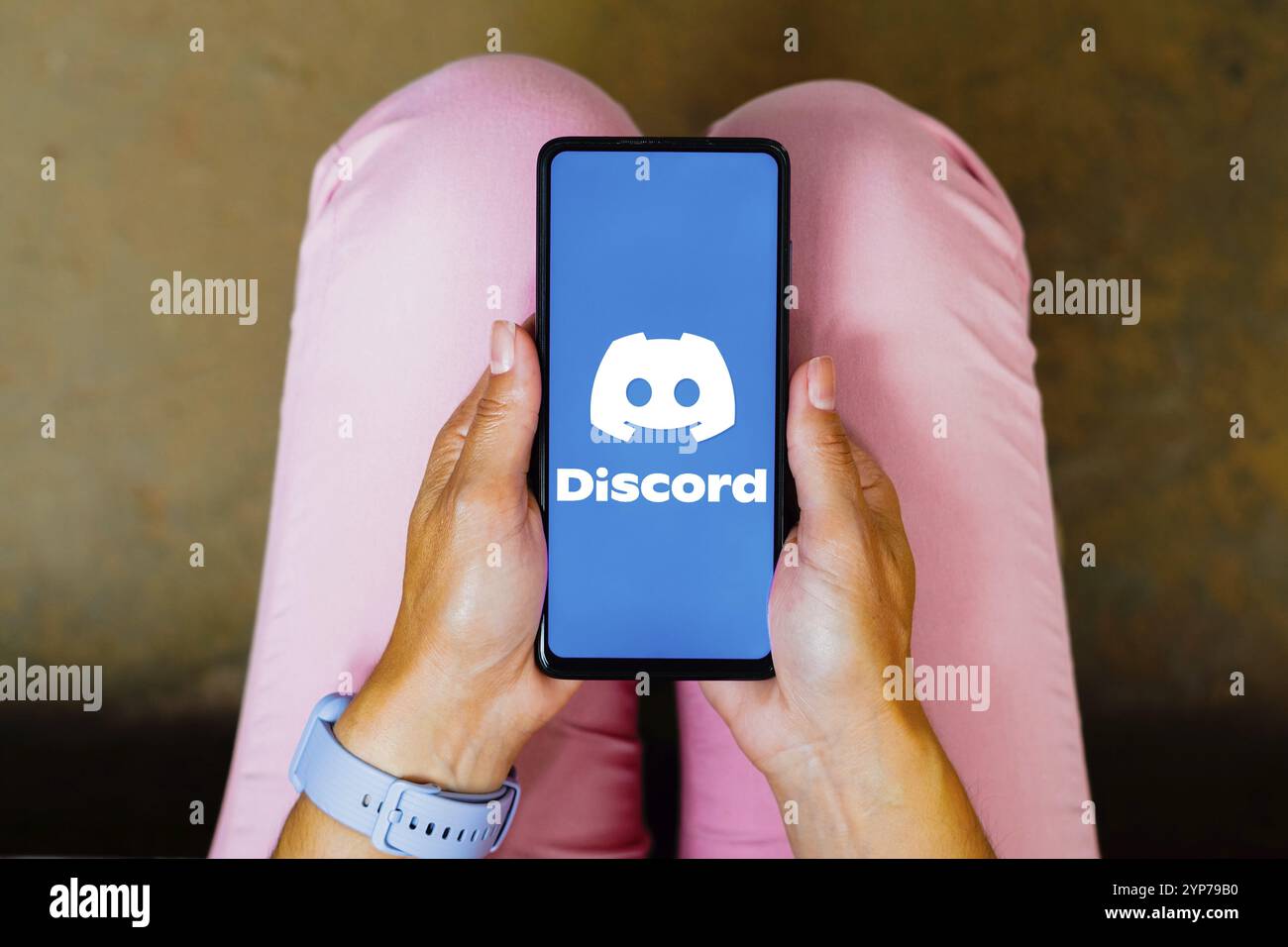 In this photo illustration, the Discord logo is displayed on a ...