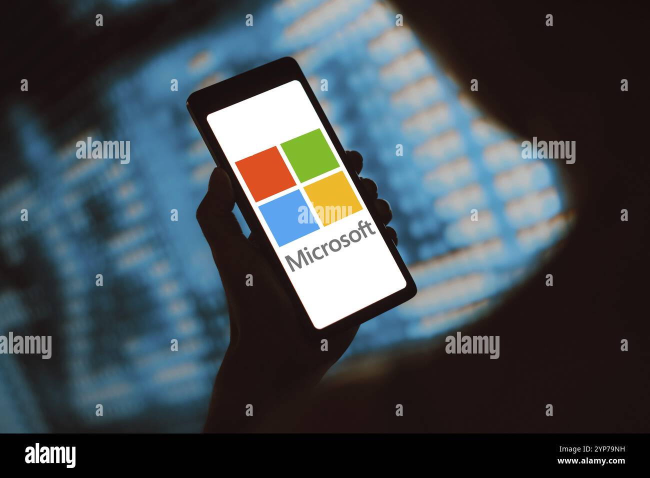 In this photo illustration, the Microsoft Corporation logo is displayed ...