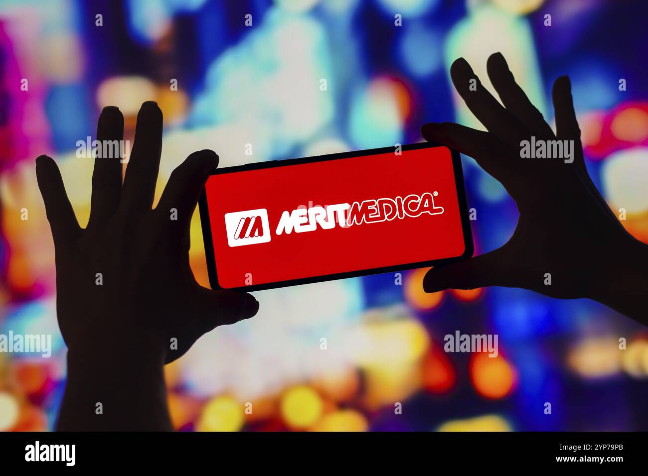 In this photo illustration, the Merit Medical Systems logo is displayed ...