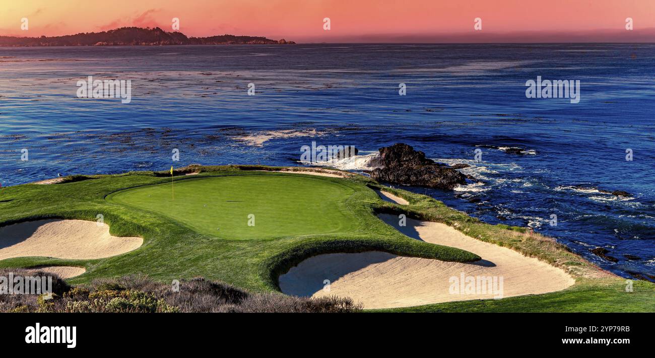 Pebble Beach golf course, Monterey, California, usa Stock Photo - Alamy