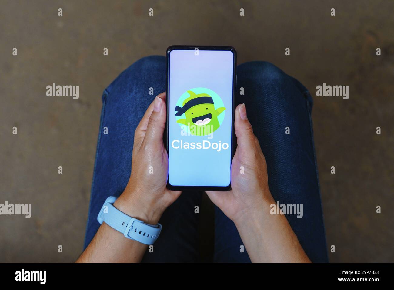 In this photo illustration, the ClassDojo logo seen displayed on a ...