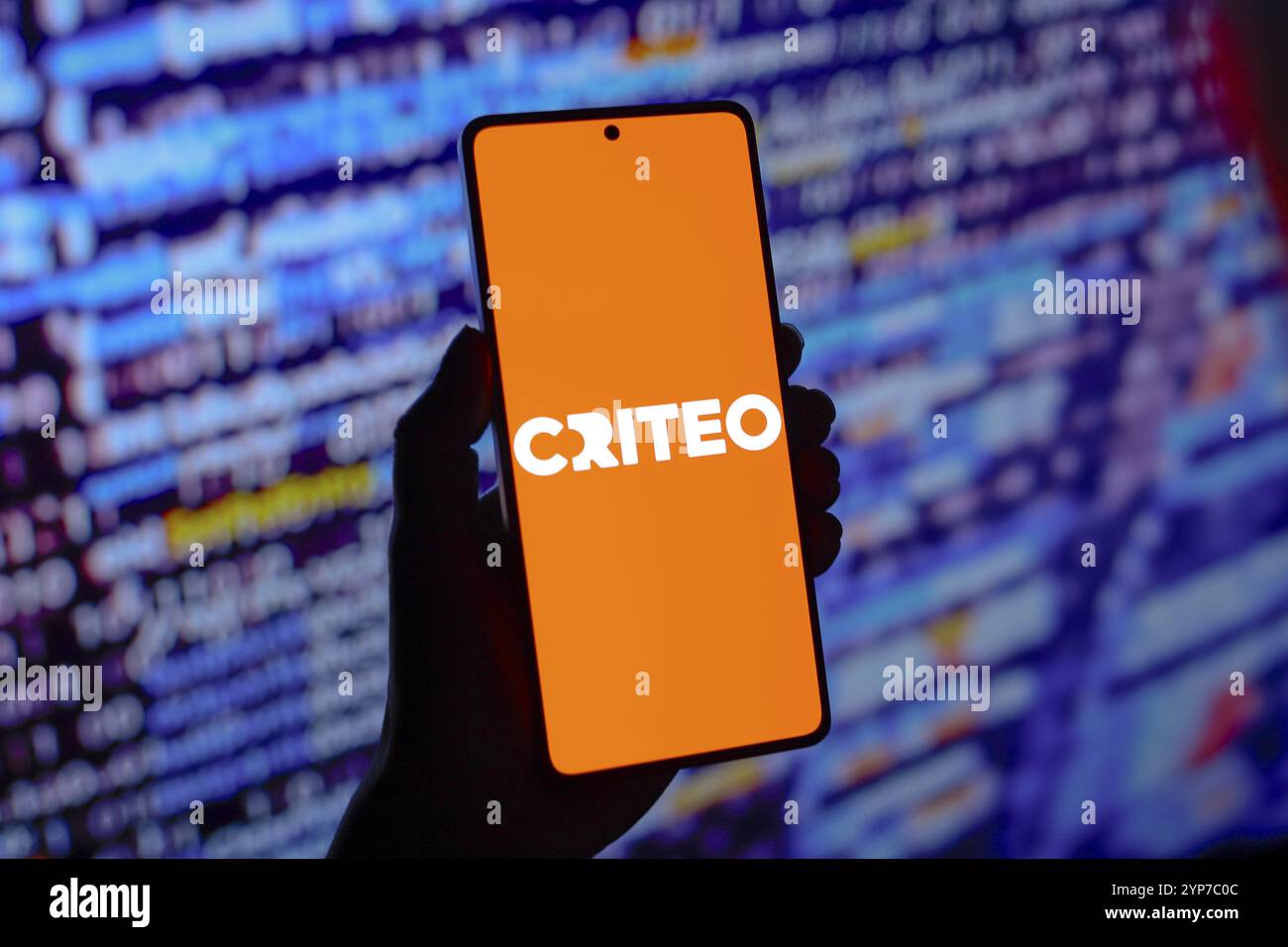 In this photo illustration, the Criteo logo is displayed on a ...