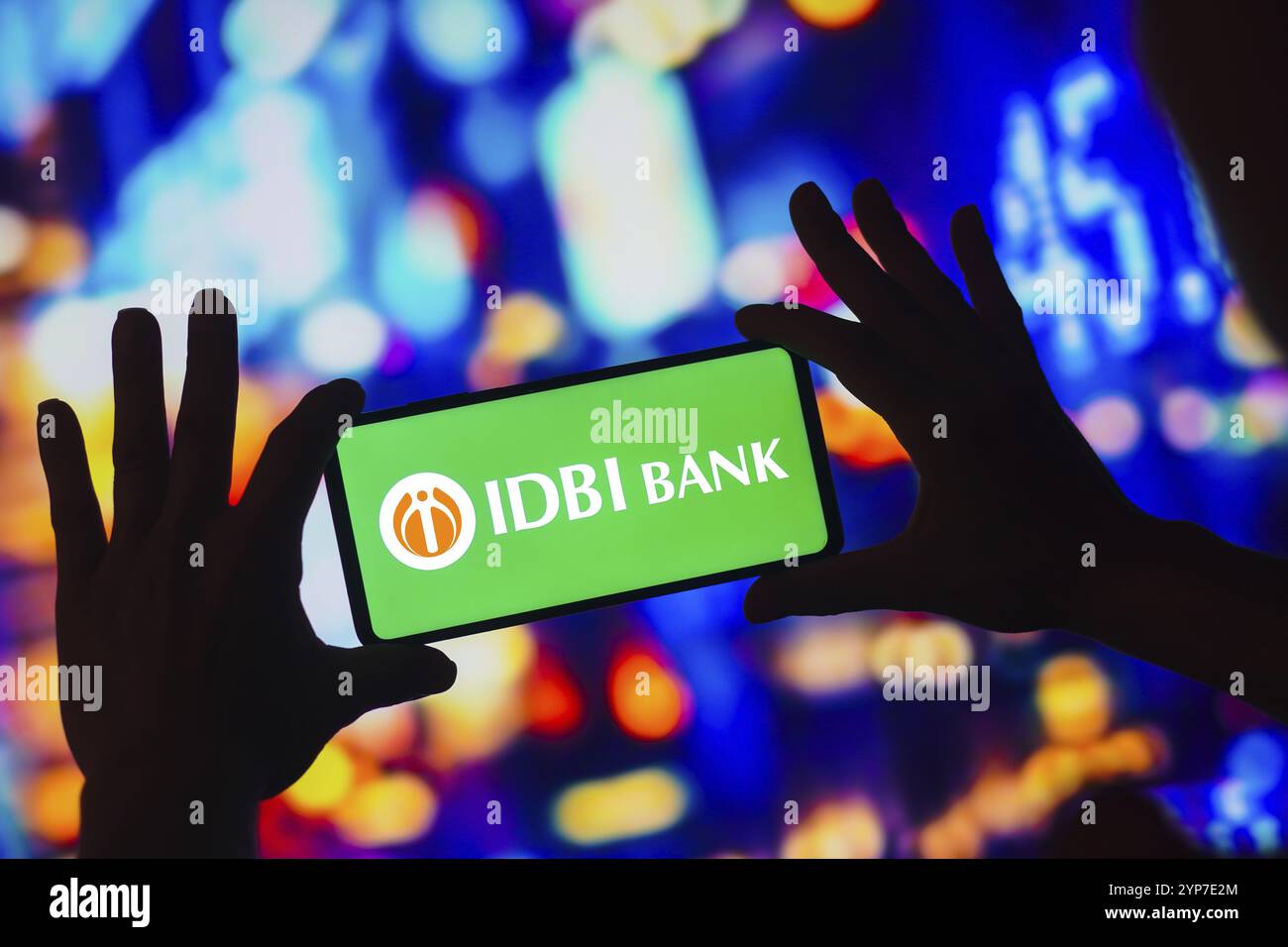 In this photo illustration, the IDBI Bank Limited logo is displayed on ...