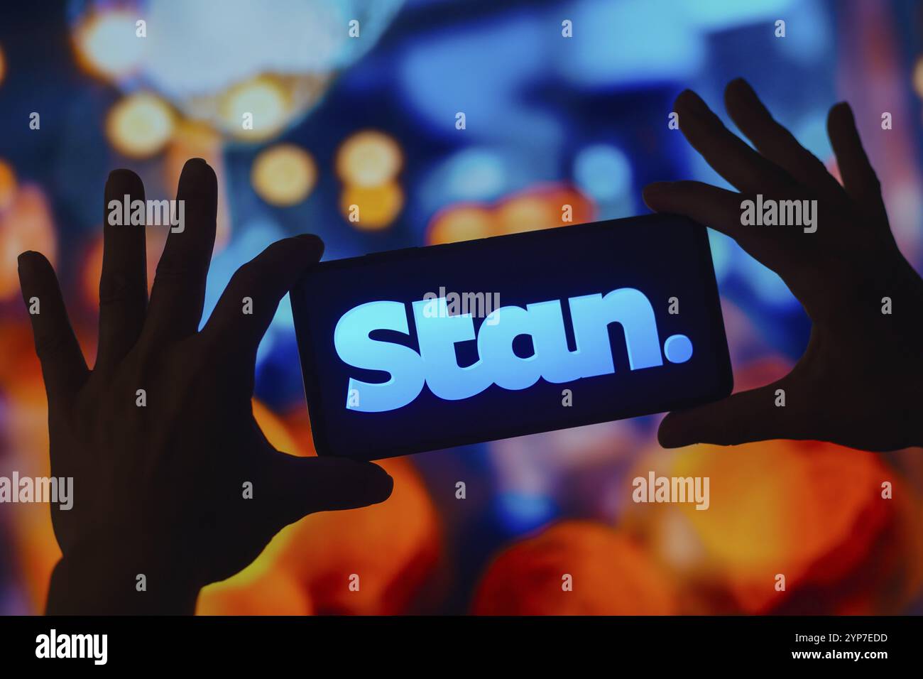 In this photo illustration, the Stan Entertainment logo is displayed on ...