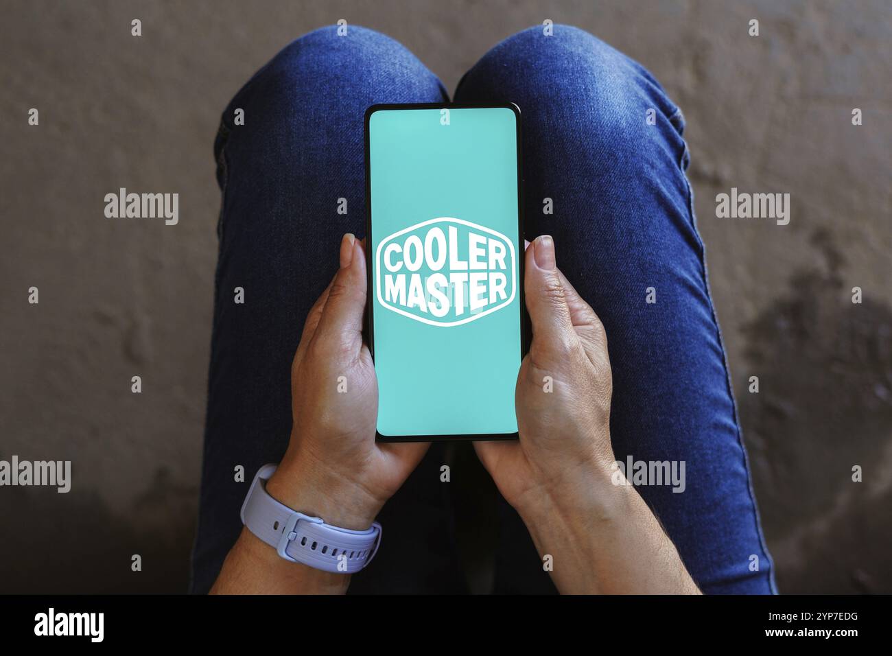 In this photo illustration, the Cooler Master logo is displayed on a ...