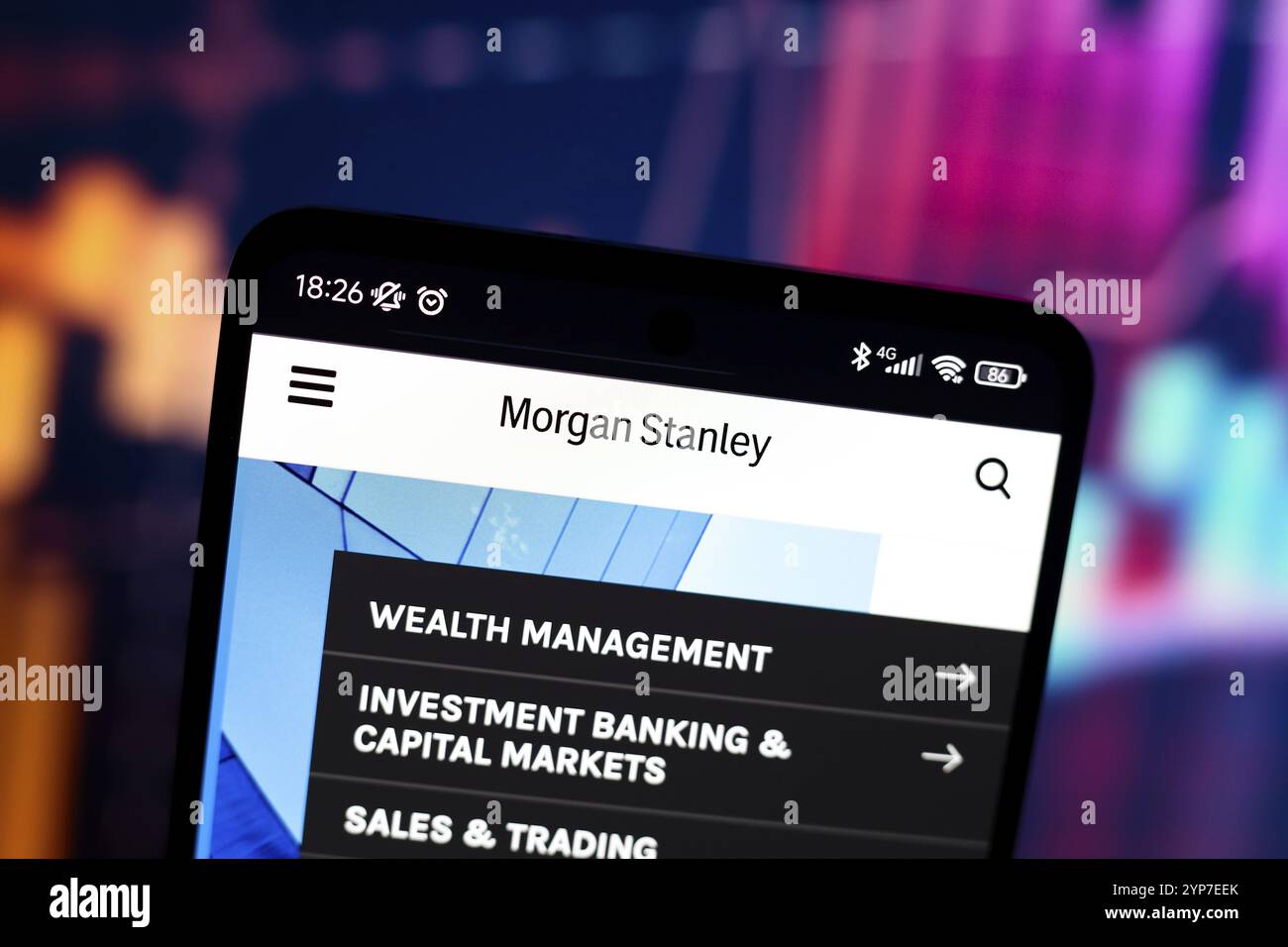 In this photo illustration, the Morgan Stanley logo is displayed on the ...