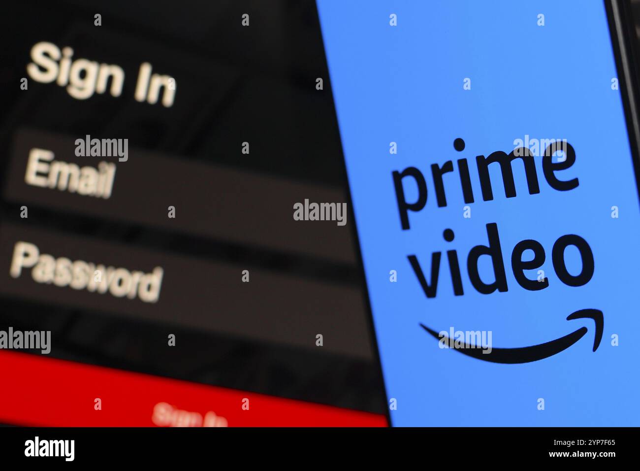 In this photo illustration, the Amazon Prime Video logo is displayed on ...
