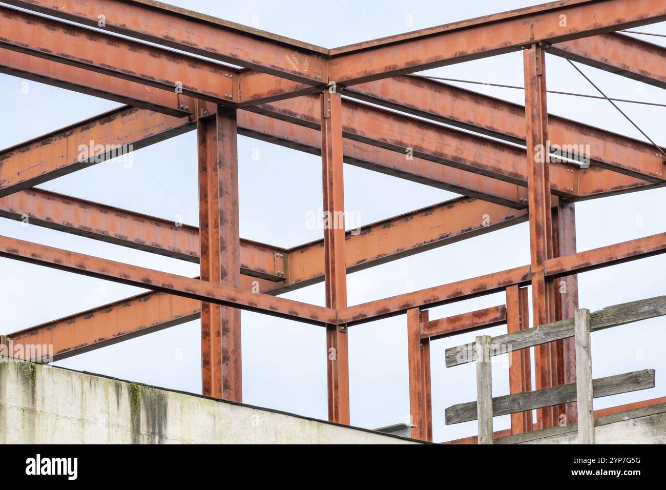 Shell of an old industrial building Stock Photo - Alamy