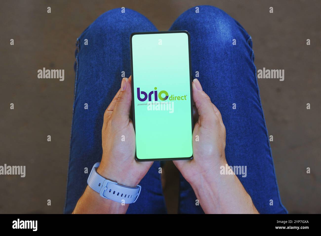 In this photo illustration, the BrioDirect logo is displayed on a ...