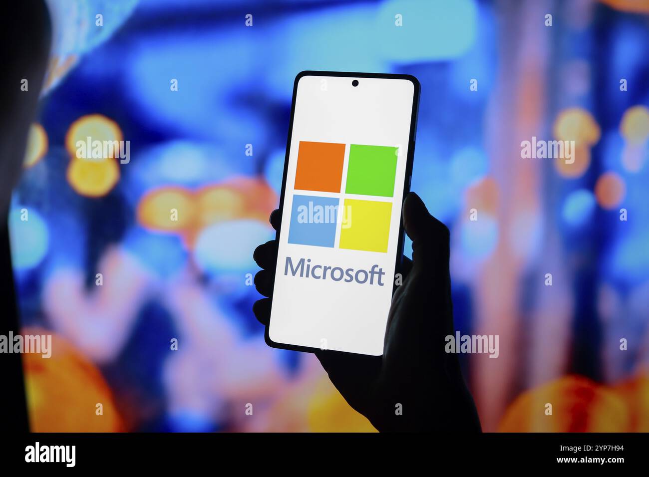 In this photo illustration, the Microsoft Corporation logo is displayed ...