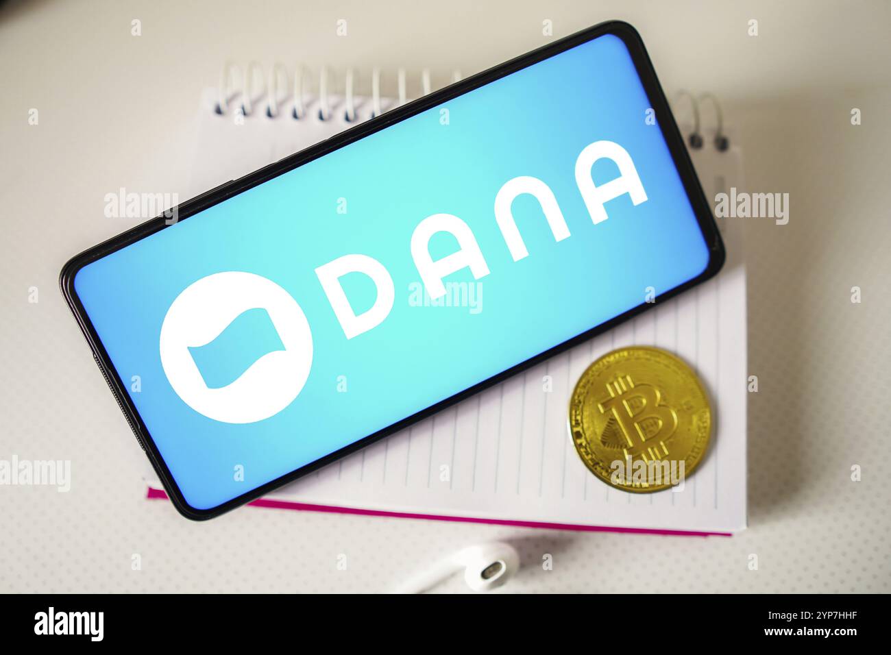 In this photo illustration, the Dana logo is displayed on a smartphone ...