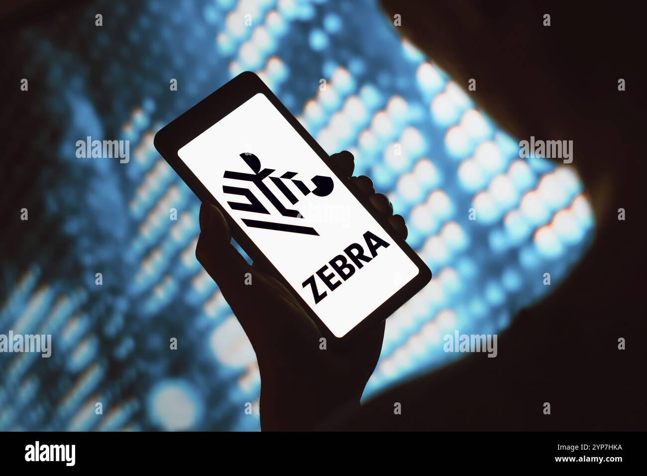 In this photo illustration, the Zebra Technologies logo is displayed on ...