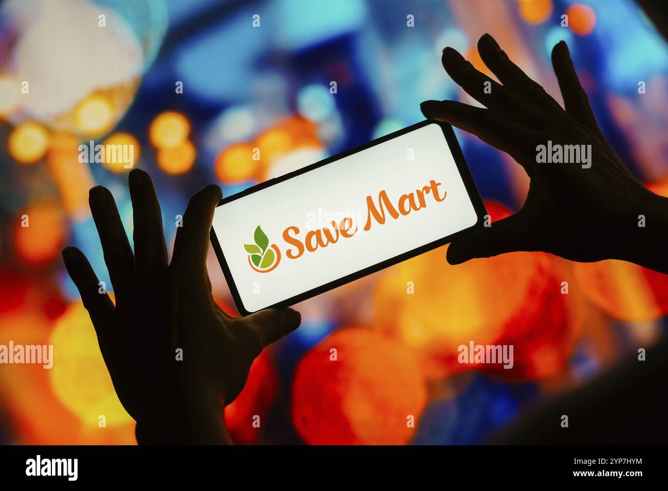 In this photo illustration, the Save Mart Supermarkets logo seen ...
