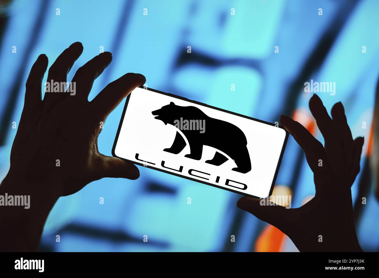 May 7, 2024, Brazil. In this photo illustration, the Lucid Motors, Inc ...