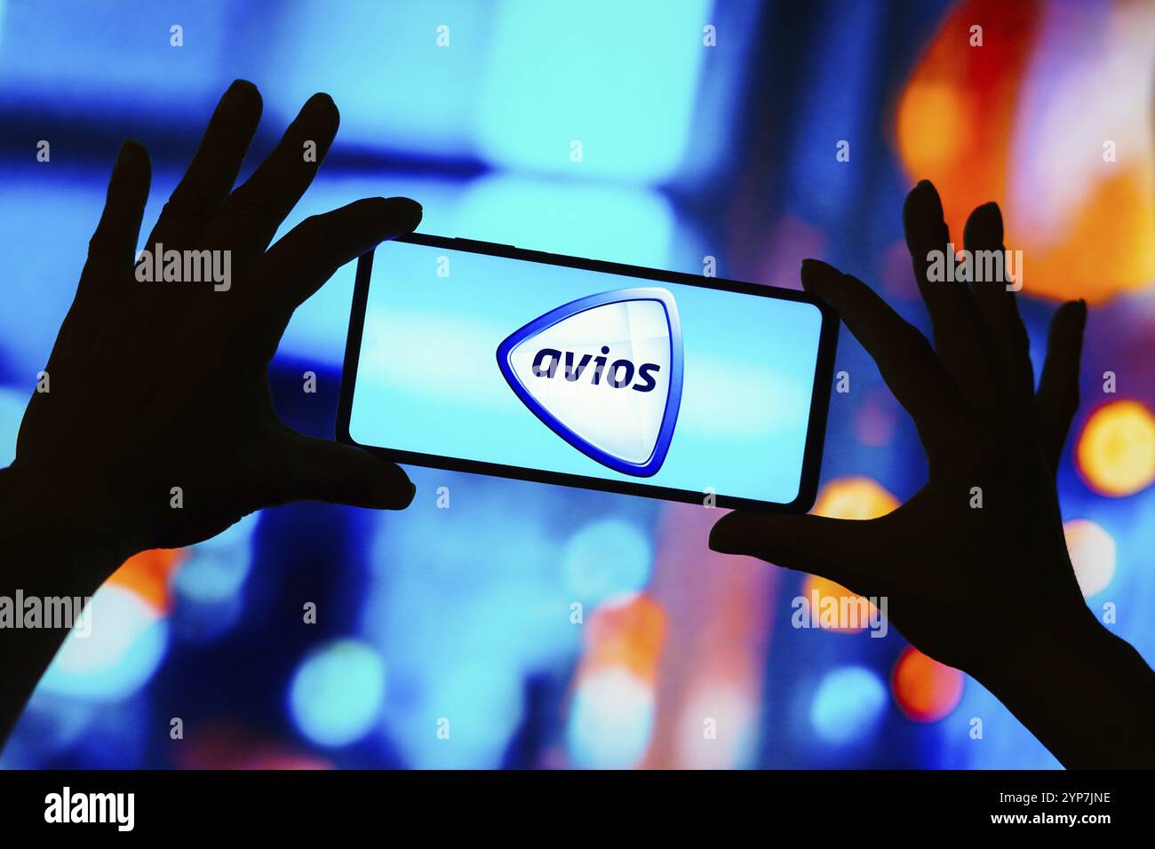 In this photo illustration, the Avios logo seen displayed on a ...