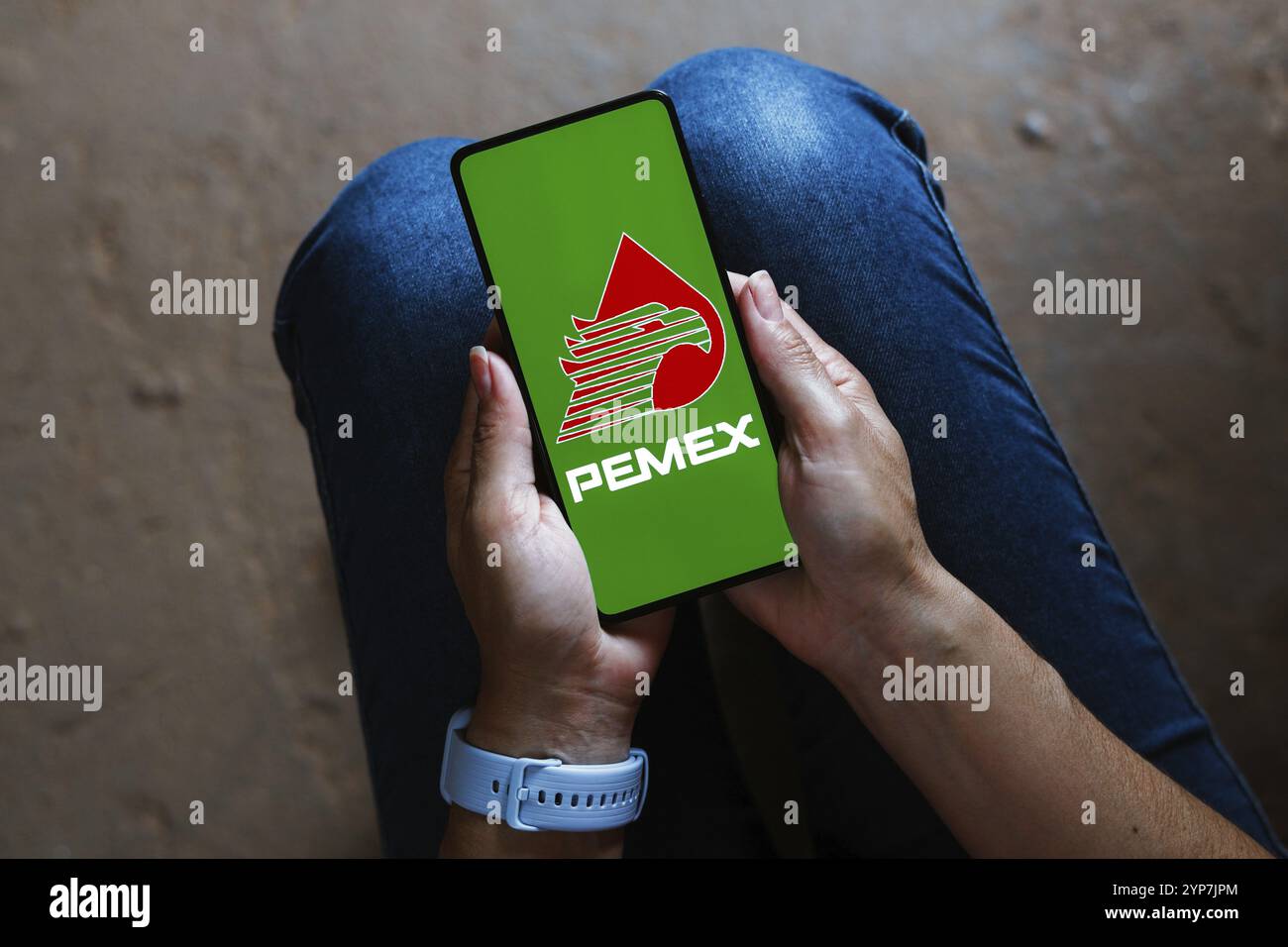 In this photo illustration, the Petroleos Mexicanos (PEMEX) logo is ...