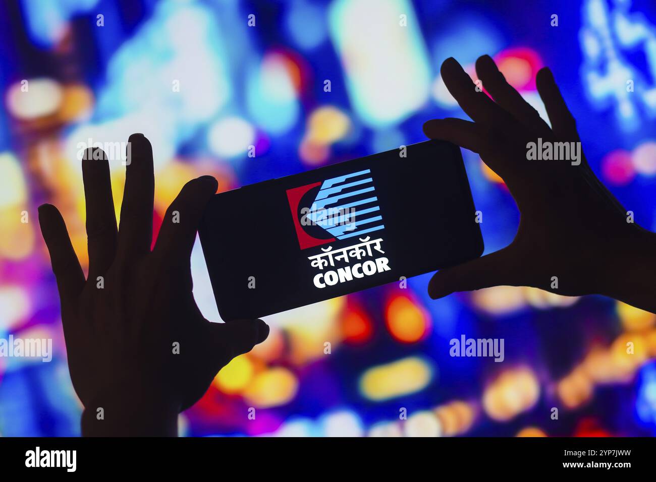 In this photo illustration, the Container Corporation of India (CONCOR ...