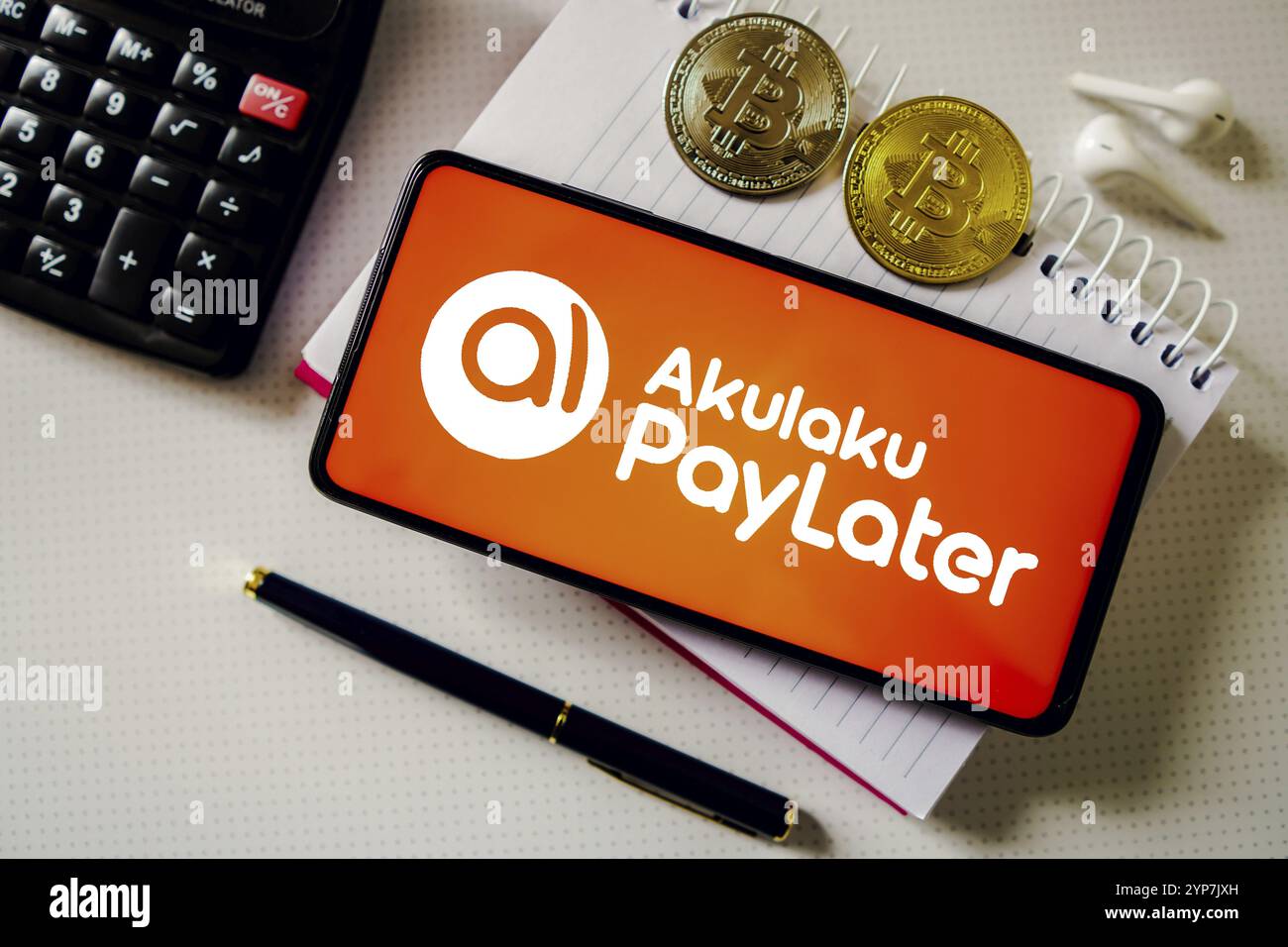 In this photo illustration, the Akulaku PayLater logo is displayed on a ...